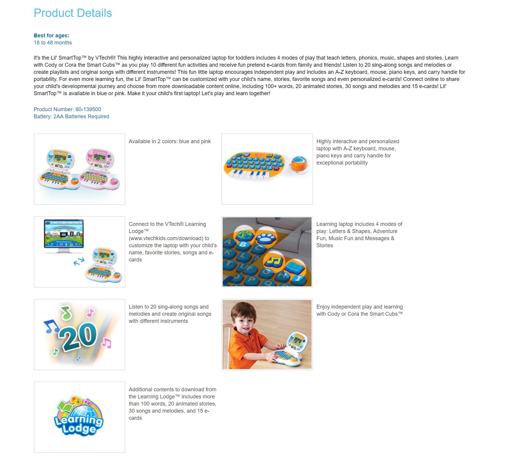 VTech Little Smart Top - Umart.com.au