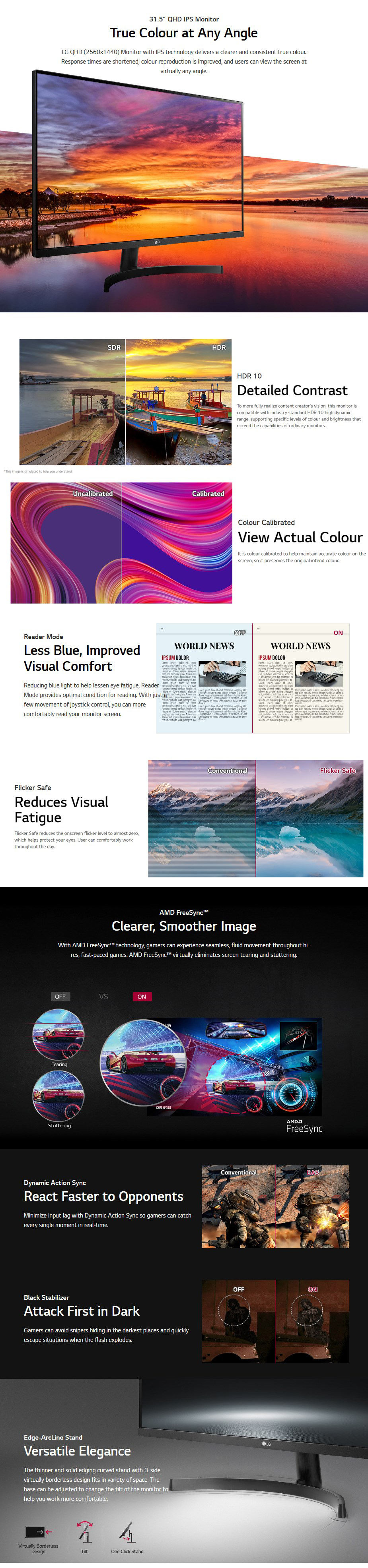 LG 32in QHD 75Hz QHD IPS LED Monitor (32QN600-B) - msy.com.au