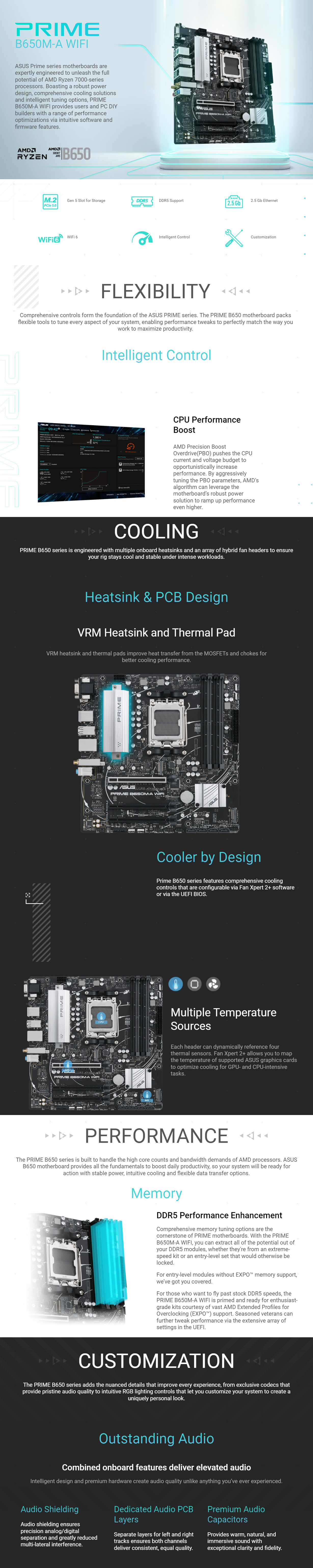 Asus Prime B650M-A WiFi AM5 mATX Motherboard (PRIME B650M-A WIFI) - msy ...