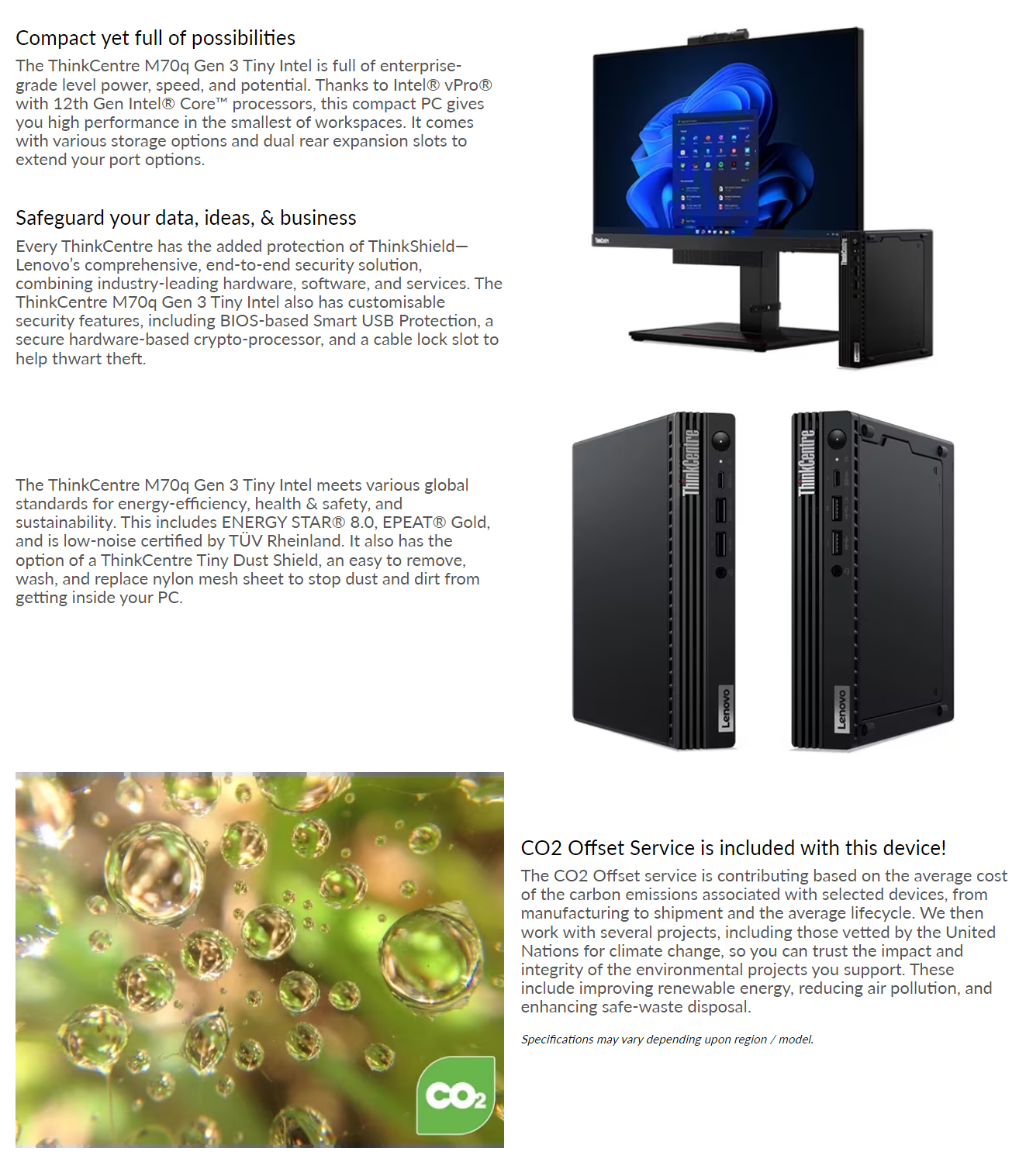 Lenovo ThinkCentre M70Q-3 i7 12700TY 512GB SSD 16GB RAM W11P ...