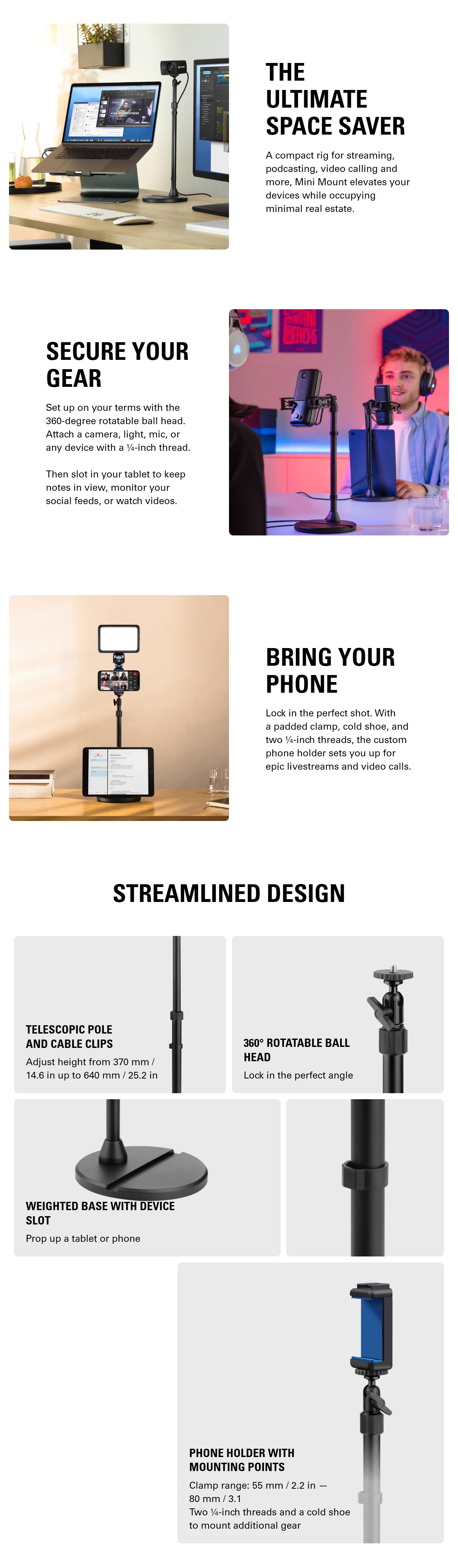 Elgato Mini Mount Desktop Mounting System (10AAP9901) - Umart.com.au