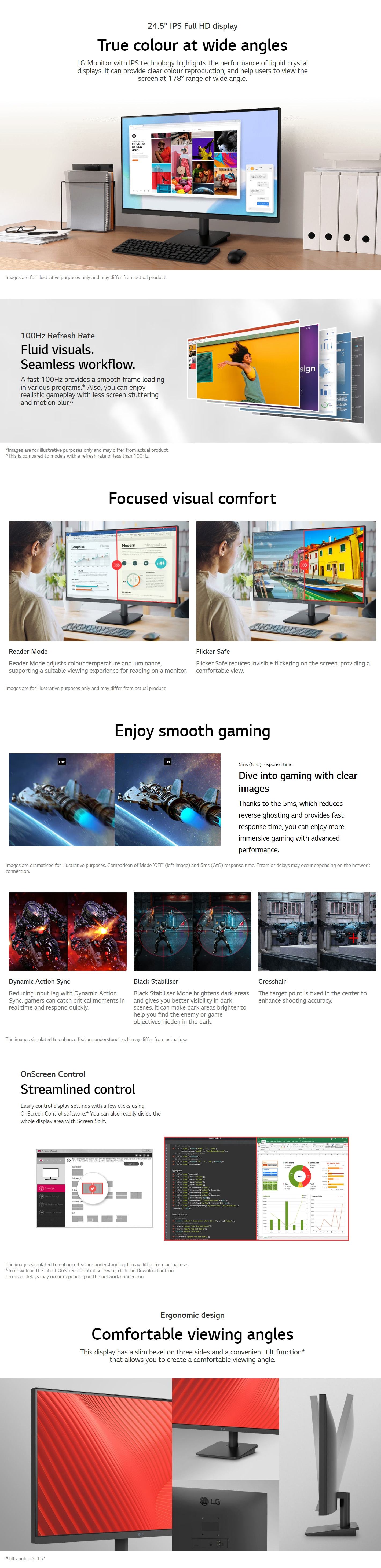 LG 25in FHD 100Hz IPS Monitor (25MS500-B) - msy.com.au