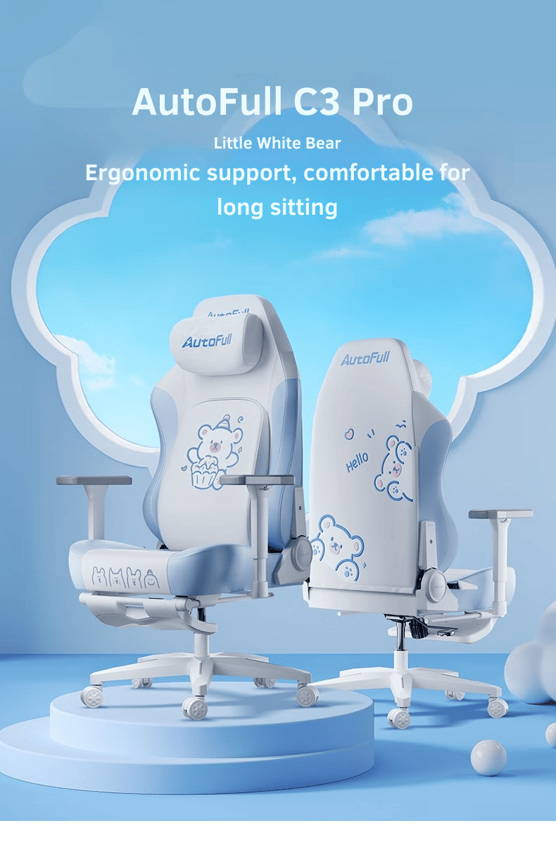 AutoFull C3Pro Gaming Chair With 3D Headrest & Advanced Lumbar support ...