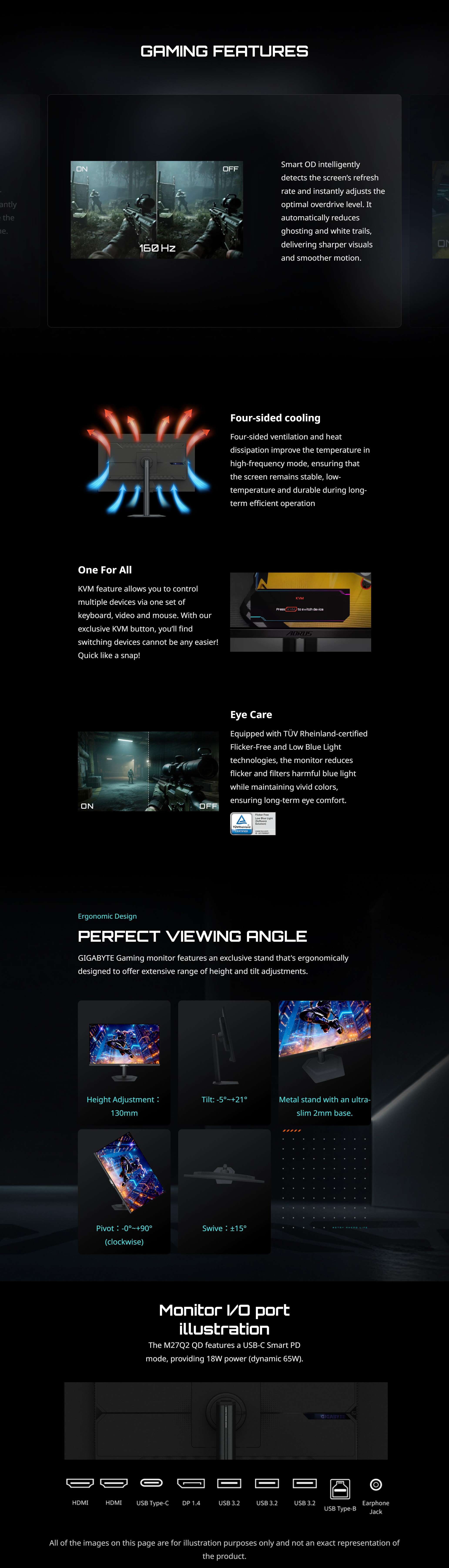 Gigabyte 27in QHD 200Hz SS IPS Edge Gaming Monitor (M27Q2) - Umart.com.au