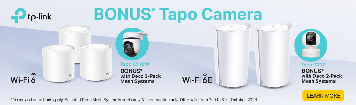 Bonus Camera with Selected TP-Link Deco Products