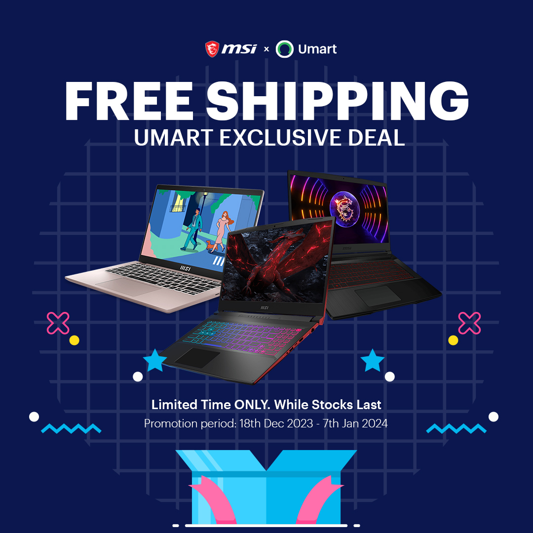 Free Shipping on MSI Laptops at Best Prices