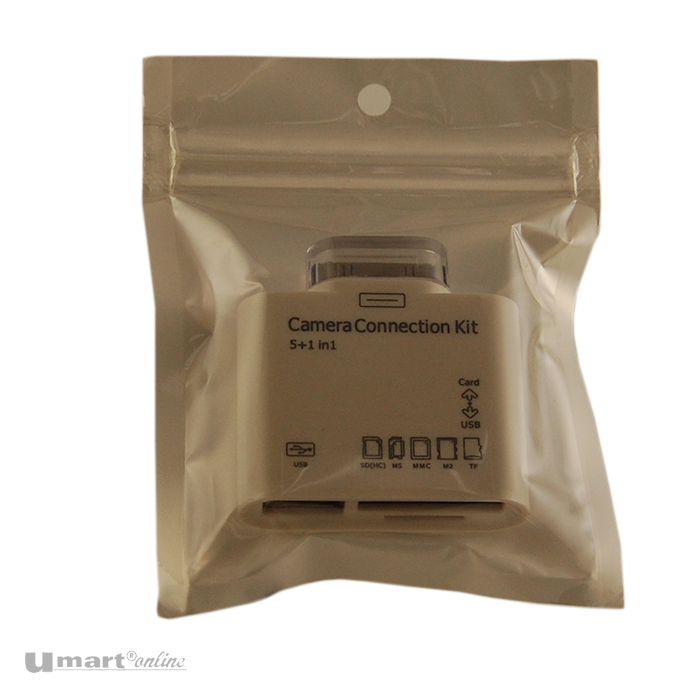 5-in-1 Camera Connection Card Reader Kit for iPad - SD/MS Duo/RS MMC/M2 ...