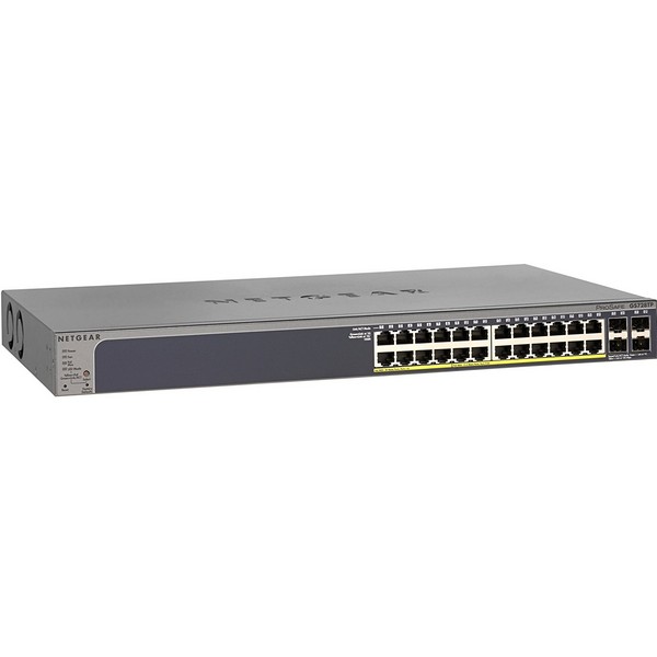 Netgear GS728TP ProSAFE 24-port Gigabit Smart Switch with PoE and 4 SFP ...