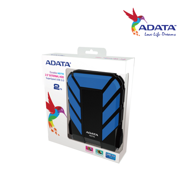 ADATA HD710 Durable Waterproof Shock Resistant 2TB USB3.0 External HDD ...
