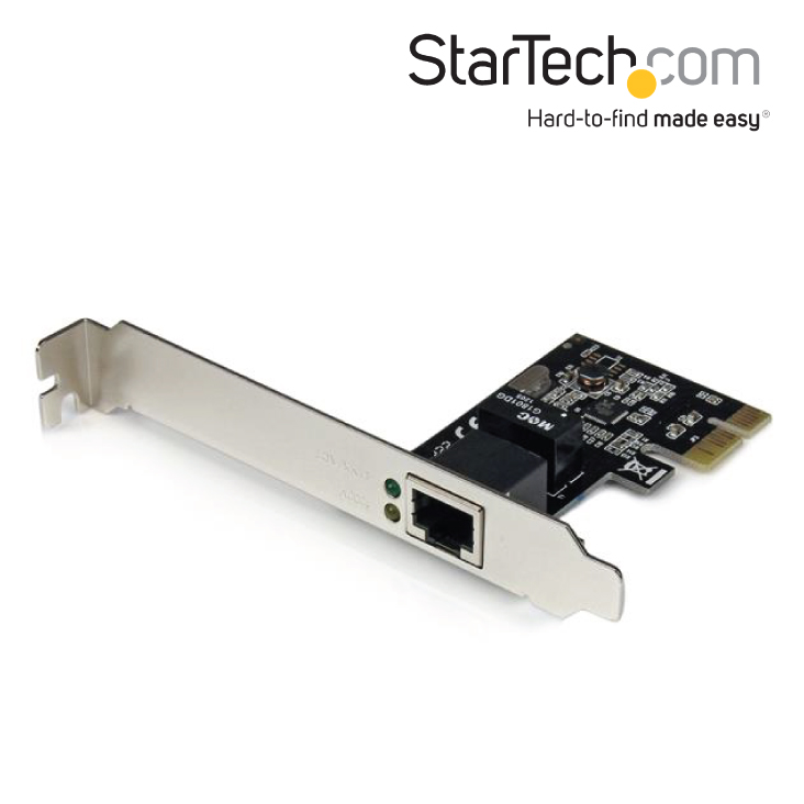 Startech 1 Port PCIe Gigabit Network Server Adapter NIC Card + LP ...