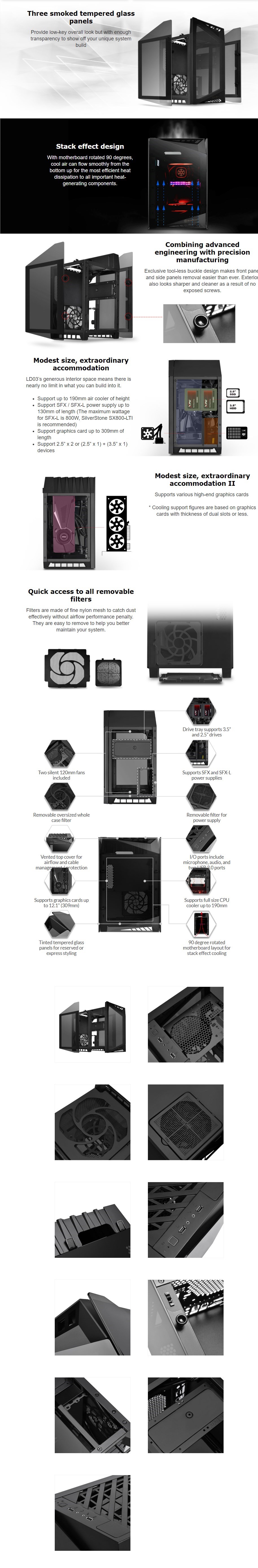 Silverstone LD03 Mini ITX Tempered Glass (SST-LD03B) - Umart.com.au