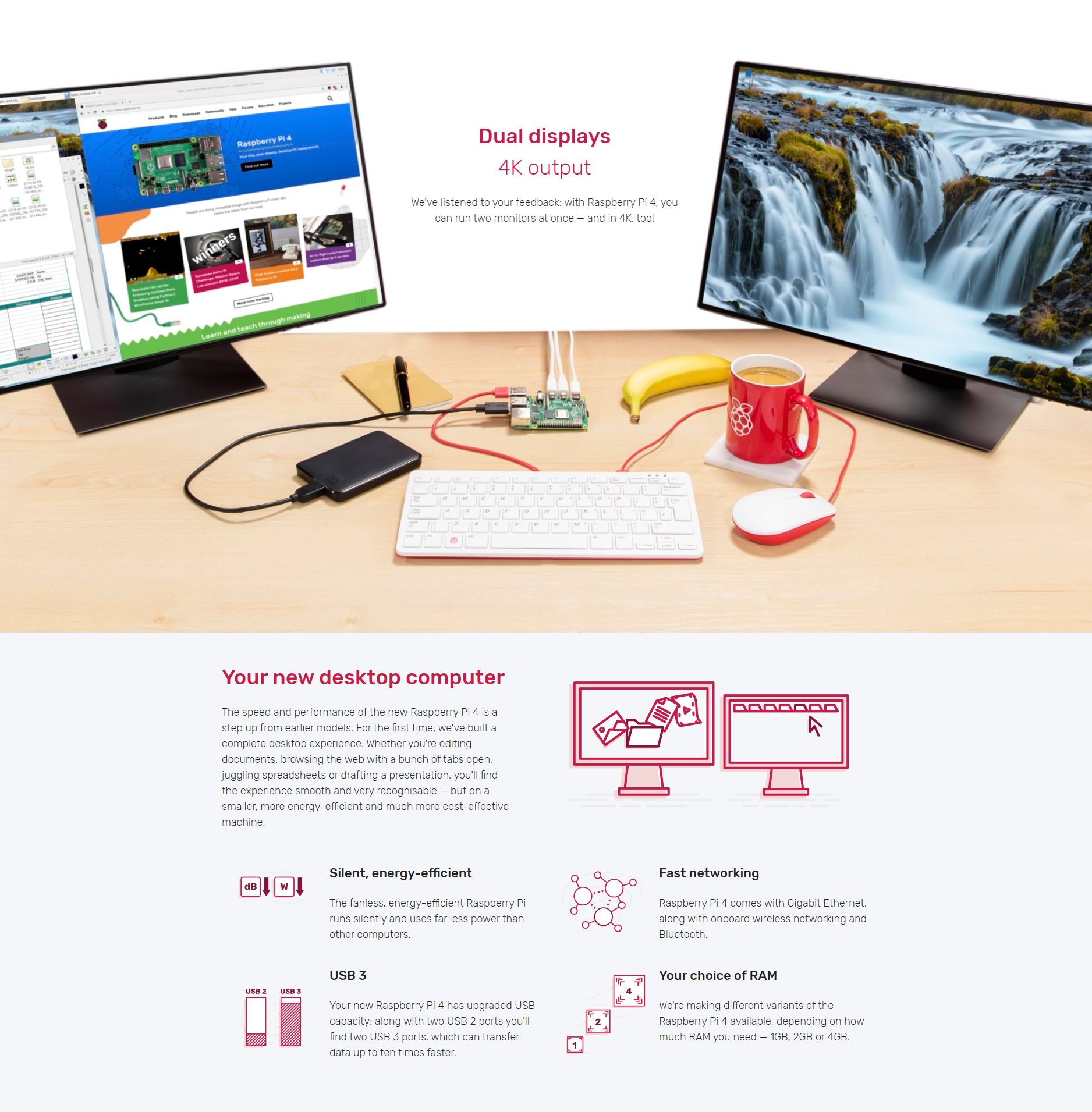 Raspberry Pi 4 Model B 4GB Single Board Computer (RPI4-MODBP-4GB ...