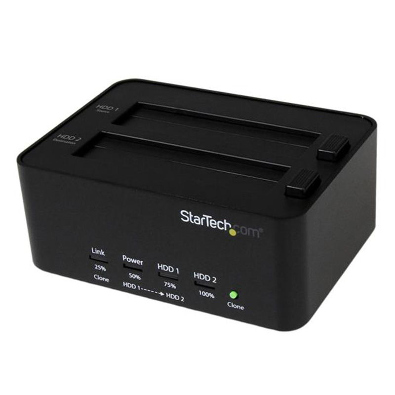 Startech 2.5-3.5in SATA HDD-SSD to USB3.0 Clone and Erase Standalone ...
