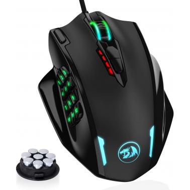 Redragon M908 Impact RGB LED MMO Mouse with Side Buttons Optical Wired ...