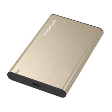 Simplecom Aluminium 2.5in USB 3.1 SATA HDD/SSD Enclosure - Gold (SE221 ...