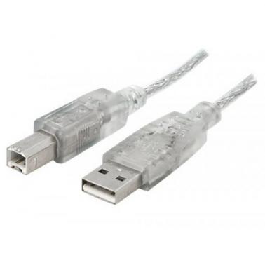 8ware USB 2.0 Certified Cable AB 50cm Transparent Metal Sheath USB ...