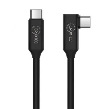 Cruxtec VCC-03-BK 3m USB-C to USB-C 90 degree angle VR Cable - Umart.com.au