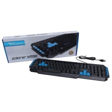 ALCATROZ Xplorer M550 Wired Gaming Keyboard - Black/Blue - Umart.com.au