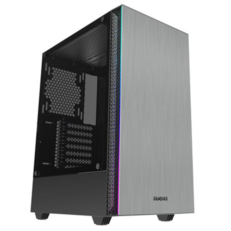 Gamdias MARS E1 ARGB Sync Strips Alumminum Panel Tempered Glass ATX Case (MARS E1) - Umart.com.au