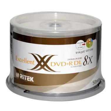Ritek DVD +R Dual Layer Printable - 50pcs (DISKRTDVD+RDL50) - Umart.com.au