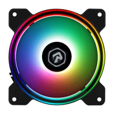 Rotanium Dual Ring Universal 120mm ARGB PWM Fan - Umart.com.au