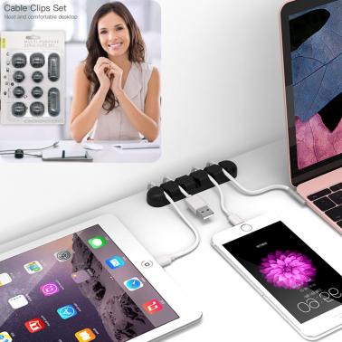 Cable Clips Self Adhesive Cable Organizer Removable & Reusable Cable ...