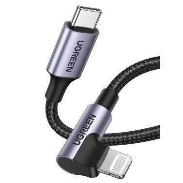 UGREEN Angled Lightning To Type-C 2.0 Cable - 1M - Umart.com.au