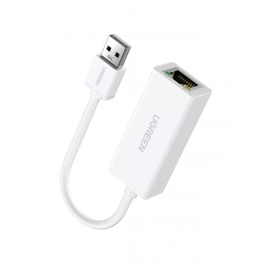 UGREEN USB 2.0 A To 100Mbps Ethernet Adapter White ABS 10cm - Umart.com.au