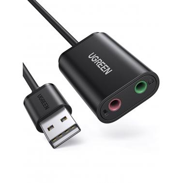 UGREEN USB 2.0 External Sound Adapter (Black) - Umart.com.au