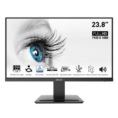 MSI Pro 23.8in FHD IPS 100Hz SPK Eye Care Business Monitor (PRO MP243X ...