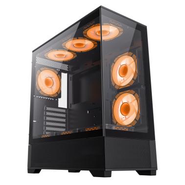 Gamemax Computer case, ATX Mid-Tower Black, 6x ARGB fan - Vista AB ...
