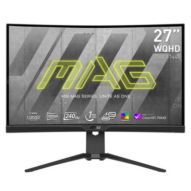 MSI MAG 27in WQHD 240Hz Rapid VA Curved Gaming Monitor (MAG 275CQRXF ...