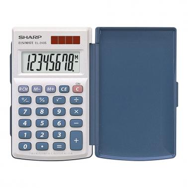 EL-243SB Sharp 8 Digit Pocket Calculator with Hinged Hard Cover - Umart ...