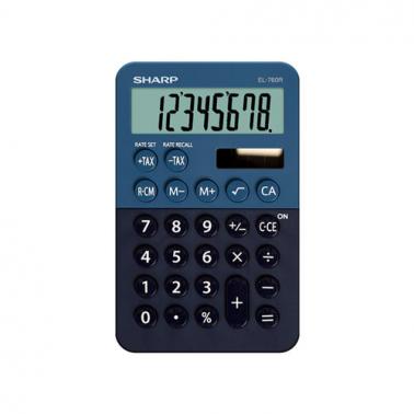 EL-760RB-BL Sharp 8 Digit Pocket Calculator with Twin Power - Blue ...