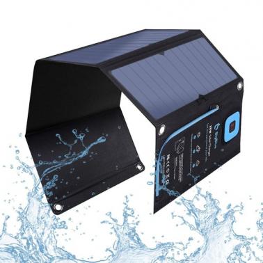 BigBlue Portable 28W SunPower Solar Panel 2 USB Ports with Digital ...