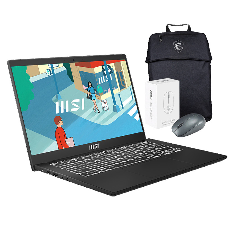 MSI Modern 14 14in FHD i5-1235U 512GB SSD 16GB RAM W11H Laptop (Modern ...