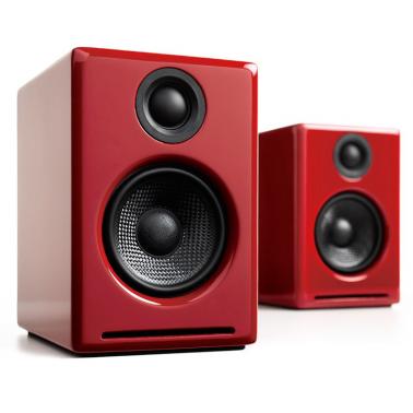 Audioengine 2+ Wireless Desktop Speakers - Gloss Red - Umart.com.au