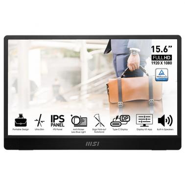 MSI Pro 15.6in FHD IPS 60Hz Adaptive-Sync Portable Monitor (PRO MP161 ...