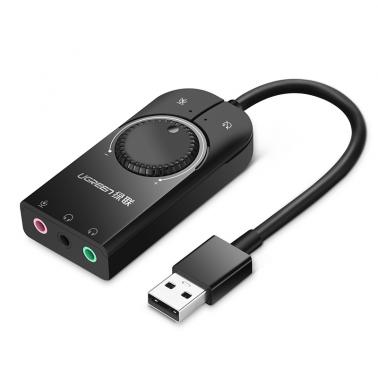 UGREEN USB External Stereo Sound Adapter 15cm (Black) - Umart.com.au
