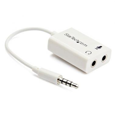 StarTech Headset Splitter 4 Pin to 2x3 Pin 3.5mm Headset Splitter ...