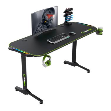 GameMax D140 Carbon Fiber Gaming Desk - 140cm Large Surface, Integrated ...