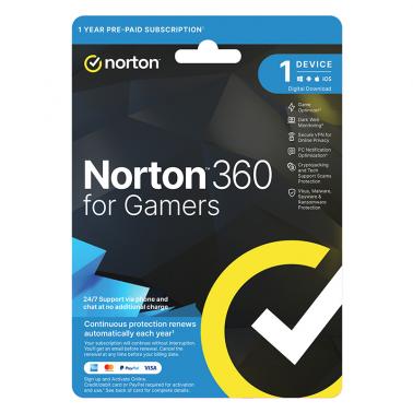 Norton 360 Internet Security for Gamers 50GB - 1 Year 1 Device - Umart ...