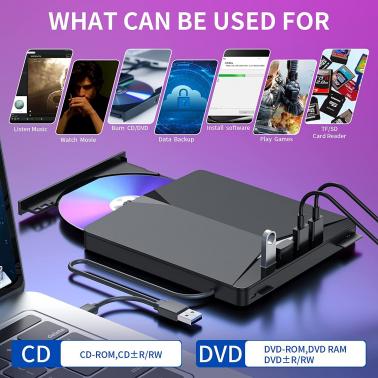 TYPE - C 3.0 External Mobile USB Optical Drive DVD / CD Multifunction ...