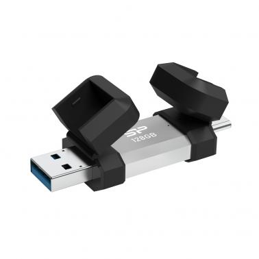 Silicon Power 128GB Mobile C51 USB Type A + Type C 2-in-1 Flash Drive ...