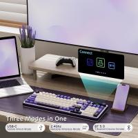 RK ROYAL KLUDGE Mechanical Keyboard S98, RGB, 2.4Ghz/BT/Wired, Misty ...