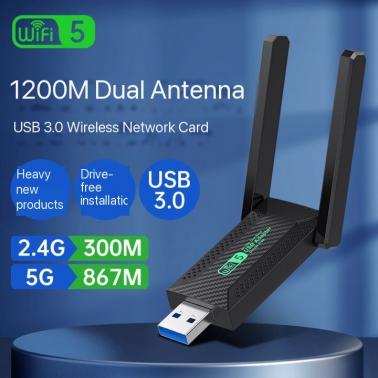 USB Driver free wireless network 1200M dual-frequency computer wifi ...