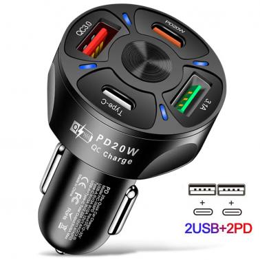 New PD 20W Dual USB C Car Charger Fast Charging PD Quick Charge 3.0 USB ...