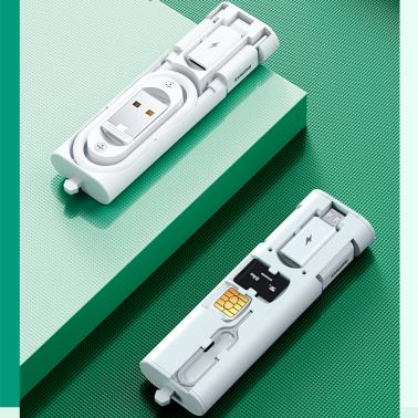 SEEDREAM 60w Hidden Multi-function Fast Charging Data Cable Set Storage Box RC-C011 White ...