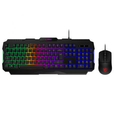 MSI Forge GK100 RGB Wired Gaming Keyboard and Mouse Combo - Black ...