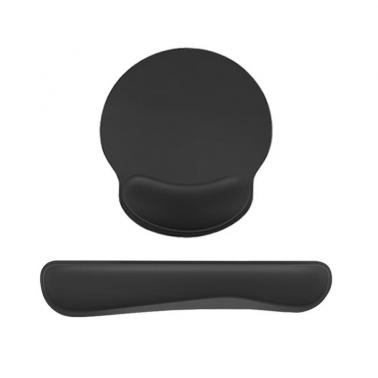 Keyboard & Mouse Pad Combo with Memory Foam Wrist Support Dual Cushion ...